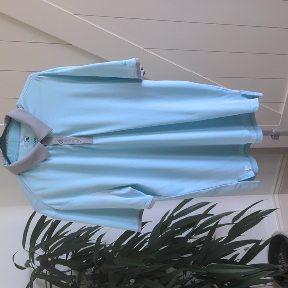 adidas | Shirts | Adidas Light Blue Golf Polo Medium Climacool | Poshmark